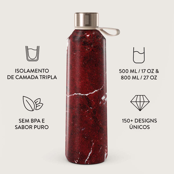 Iconic Red Ruby - Garrafa de água em aço inoxidável | BURGA